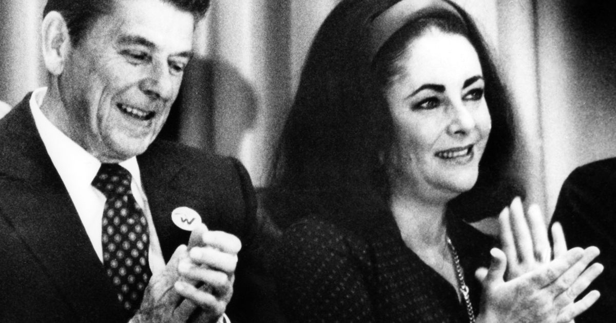 Elizabeth Taylor avec Ronald Reagan en 1978. - photo - Puremedias