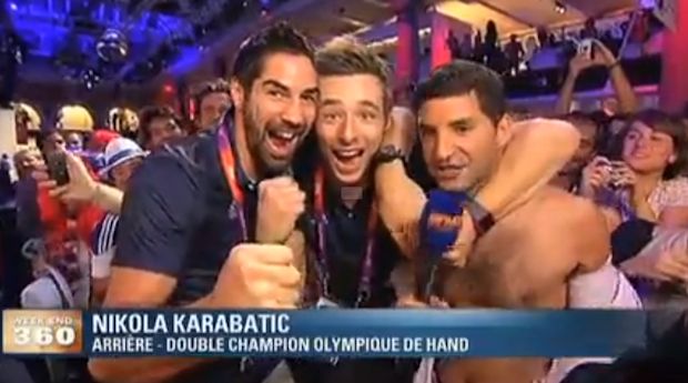 Zapping : un journaliste de BFM TV déshabillé par les handballeurs ...