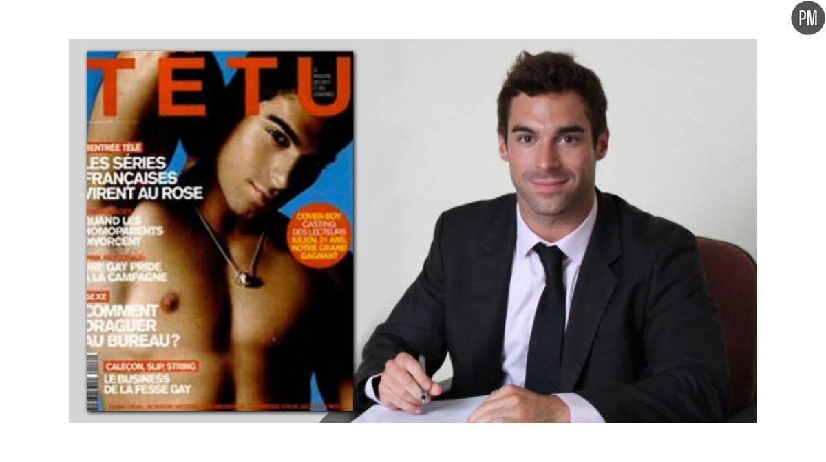 Photo : Julien Odoul en couverture de "Têtu" et sur Twitter - Puremédias