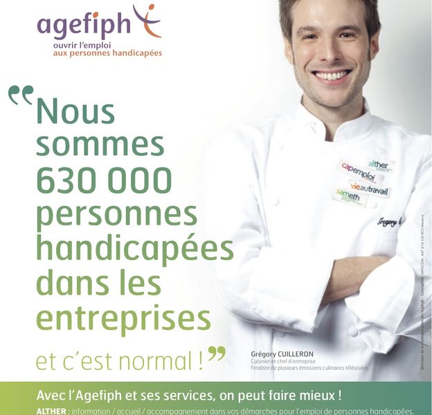 Grégory (Top Chef) dans une pub pour l'emploi des handicapés - Puremedias