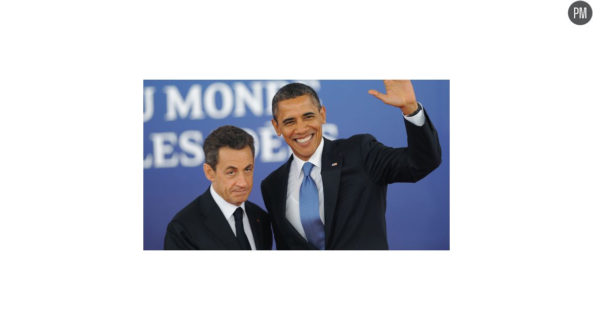 Photo : Barack Obama et Nicolas Sarkozy, lors du G20 à Cannes. - Puremédias
