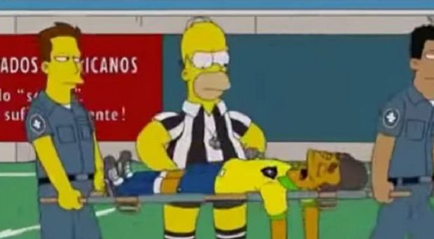 Blessure de Neymar : "Les Simpson" l'avait prédite - Puremédias