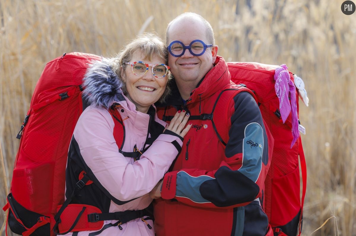 Photo : Claire et Eric de "Pékin Express, la route des glaces" - Puremédias