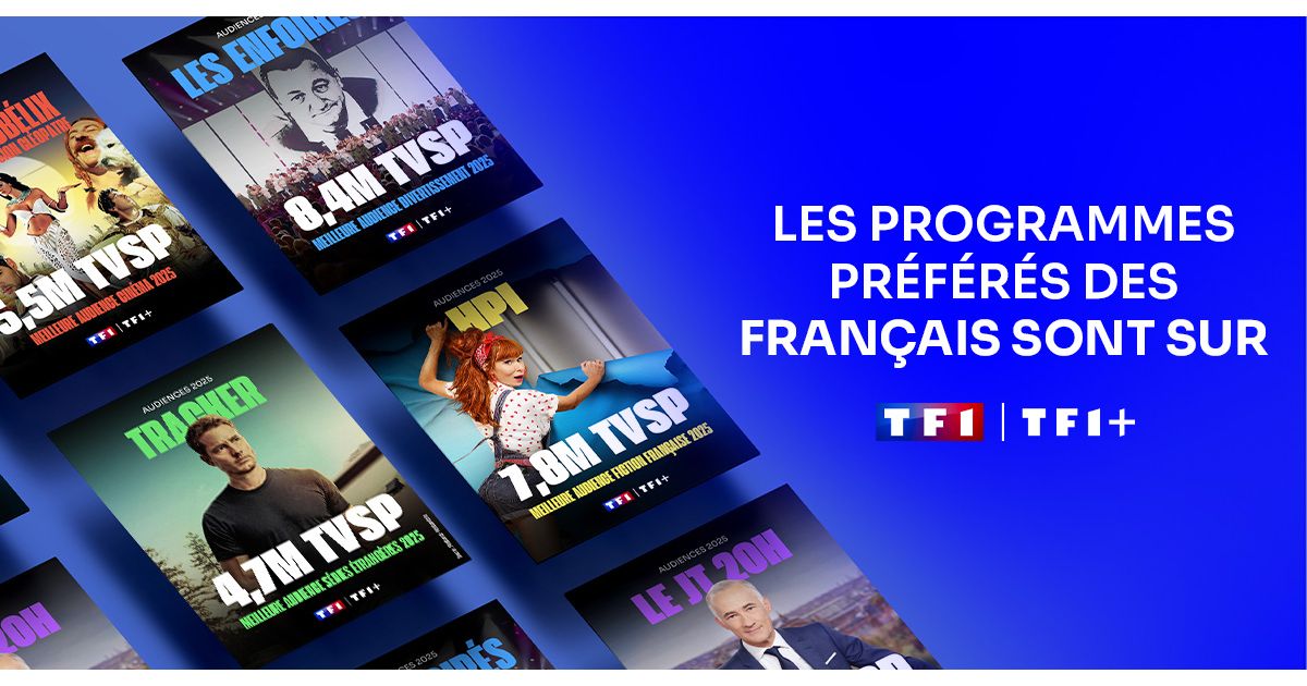 Les programmes préférés des Français sont sur TF1 et TF1+ - Puremédias