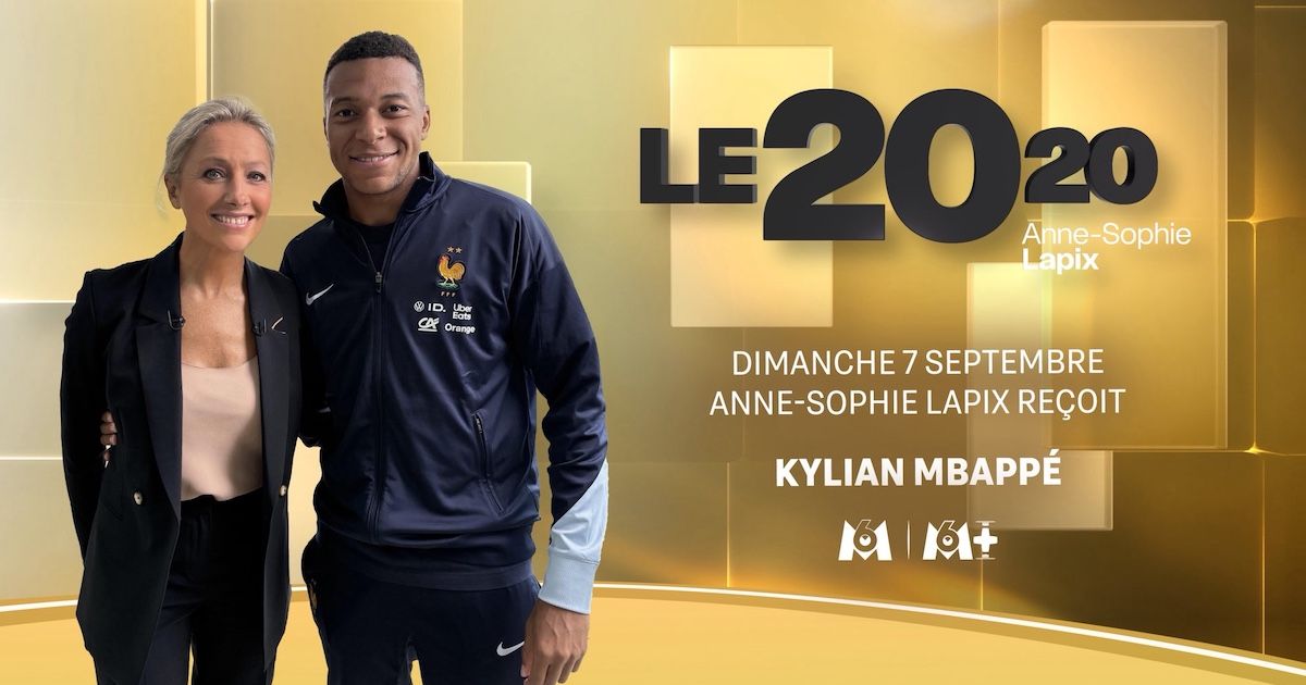 Le premier invité d'Anne-Sophie Lapix pour son interview du dimanche soir sur M6 sera… Kylian ...